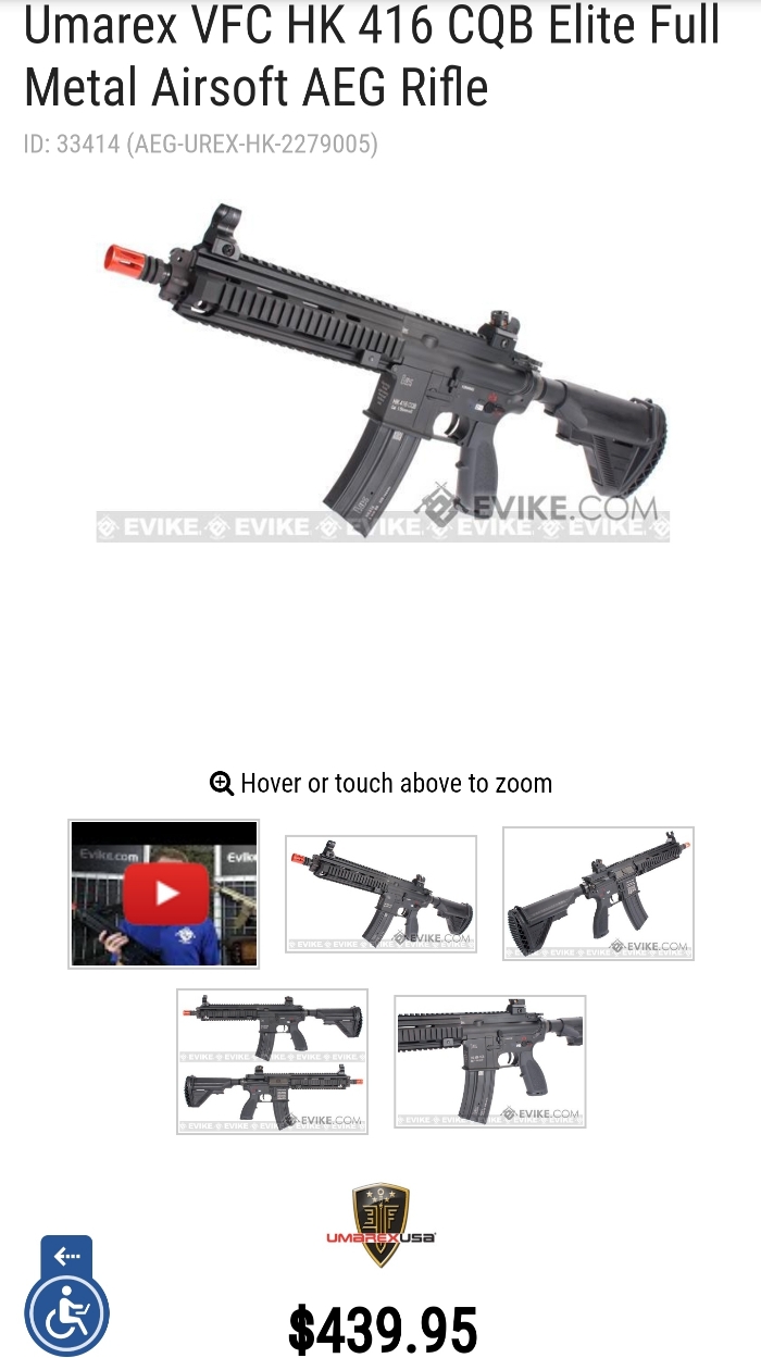 SOLD VFC 416 CQB | HopUp Airsoft