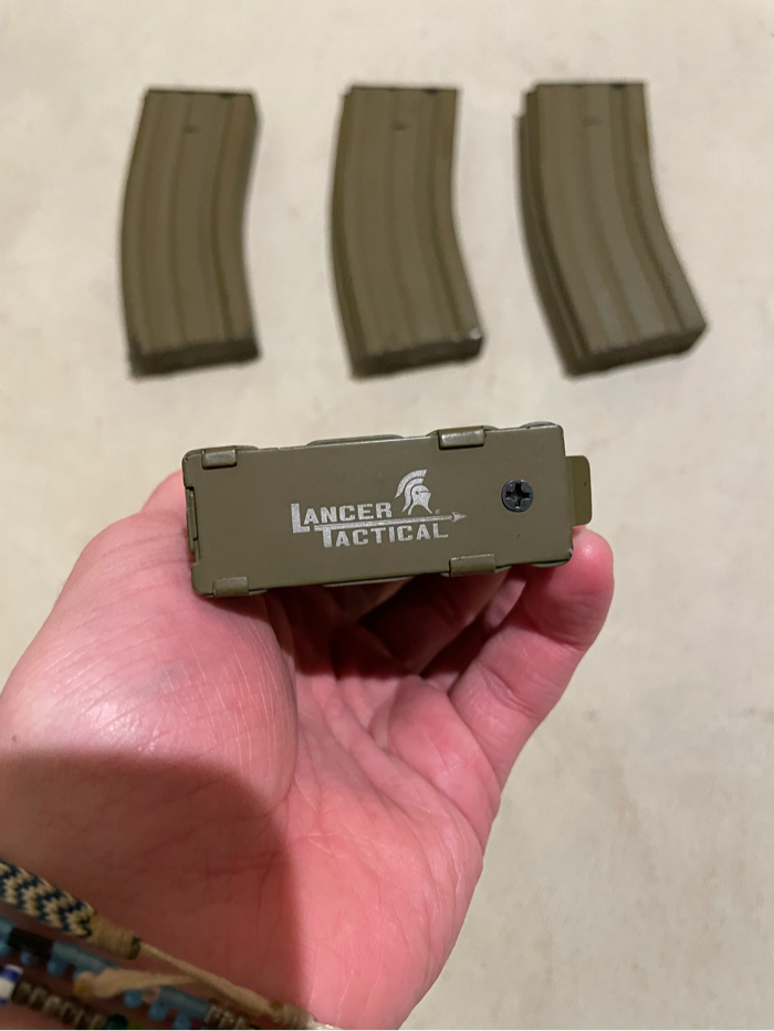 4x Lancer Tactical metal 120rnd mid cap magazines (Tan/FDE) | HopUp Airsoft